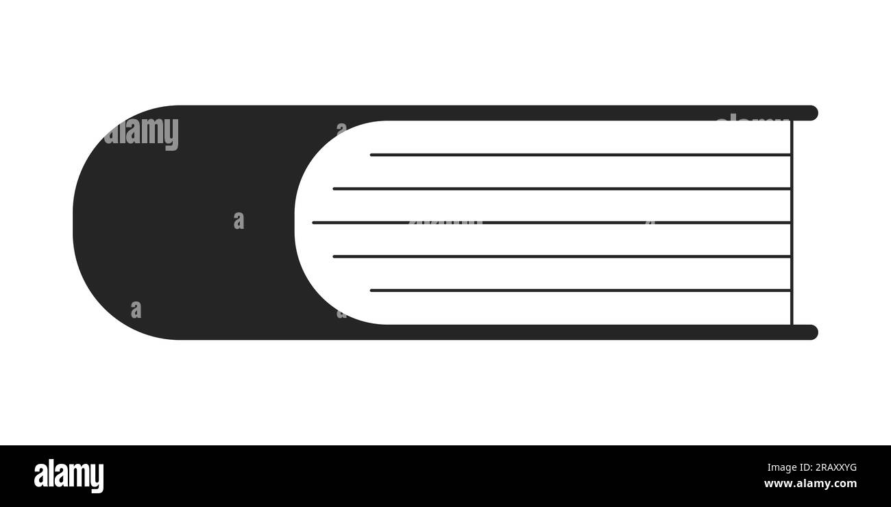 Closed Book Flat Monochrome Isolated Vector Object Stock Vector Image And Art Alamy