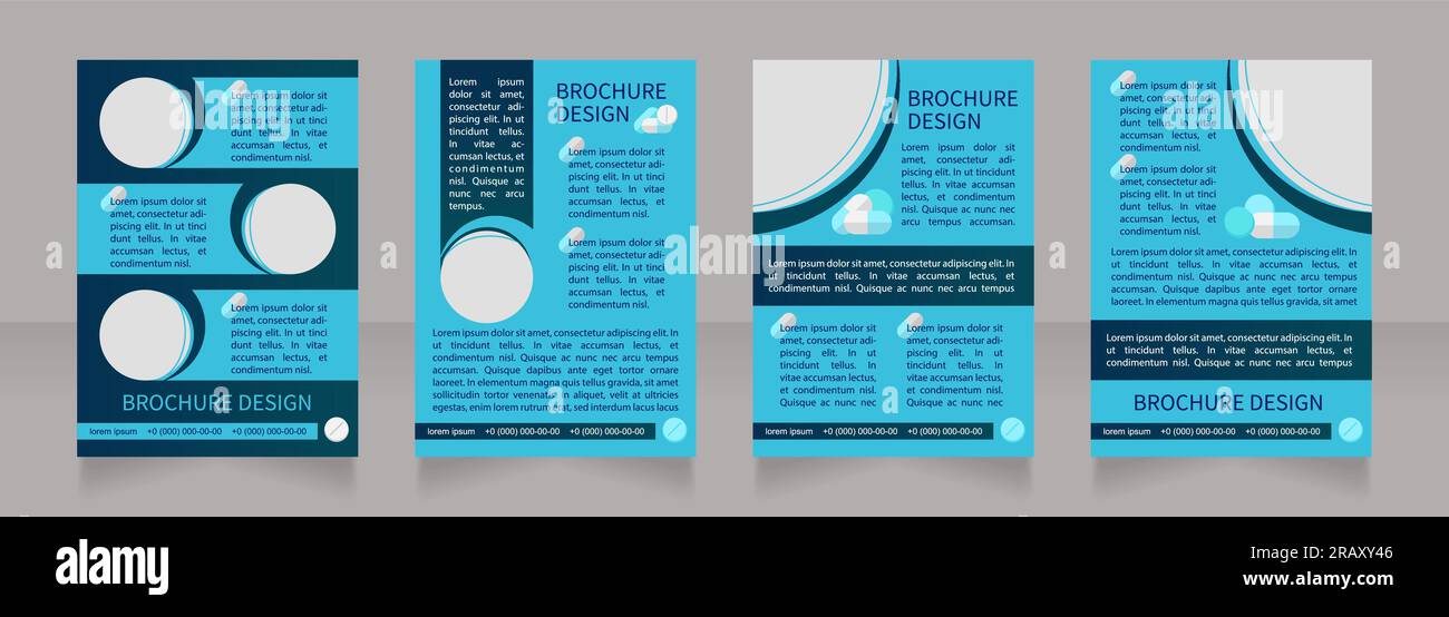 Vitamins and supplements blank brochure layout design Stock Vector ...
