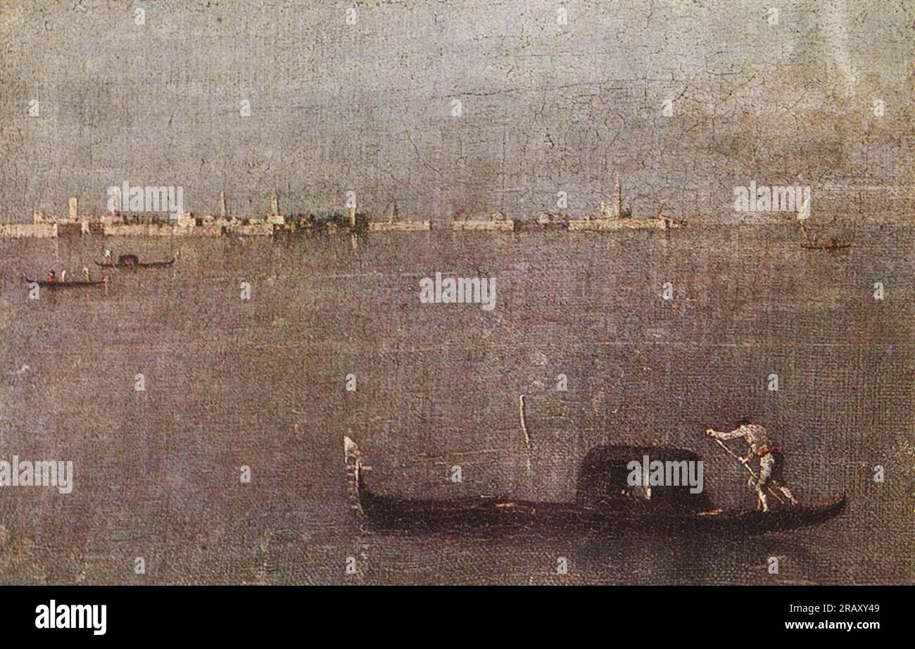 The Gondola on the Lagoon 1770 by Francesco Guardi Stock Photo - Alamy