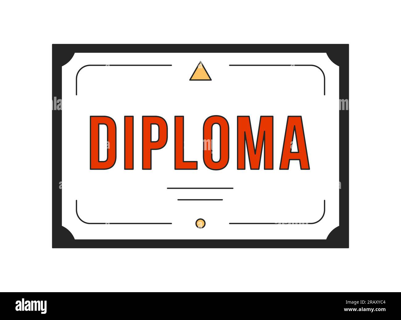 Editable diploma template Cut Out Stock Images & Pictures - Alamy