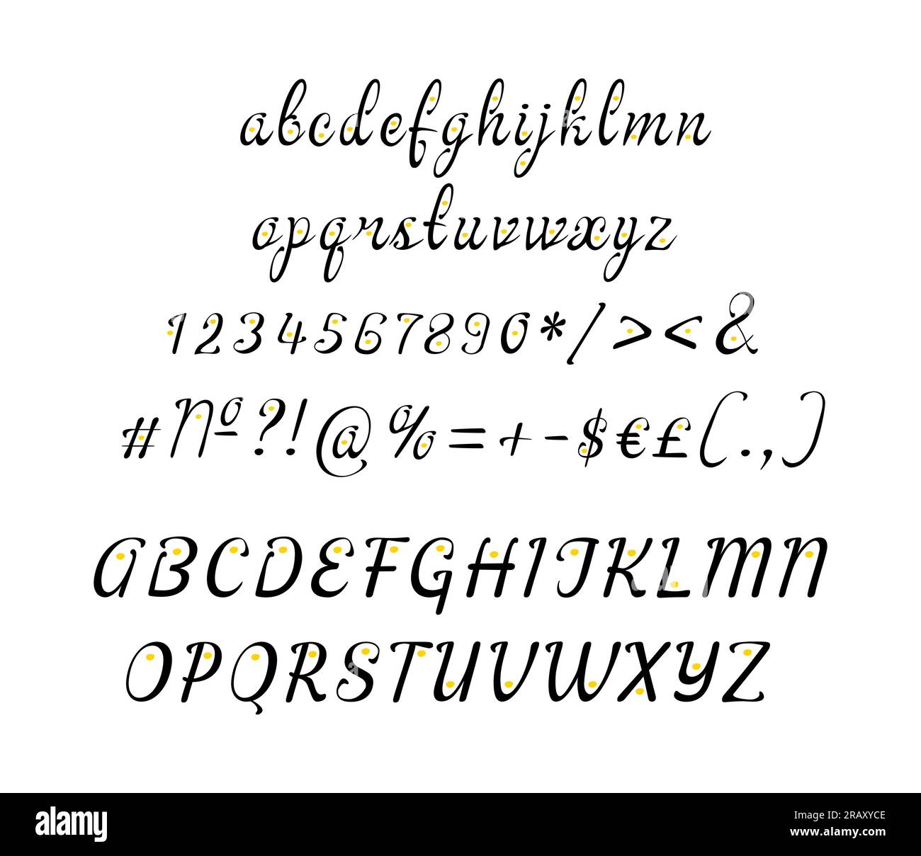 Cursive writing style hi-res stock photography and images - Alamy