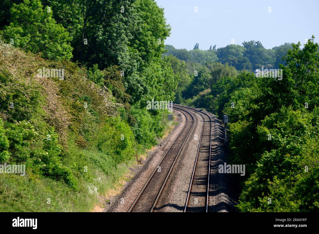 Empty rail line hi-res stock photography and images - Alamy