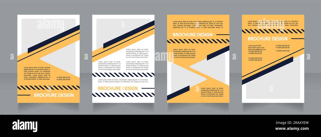 Planning and management yellow blank brochure design Stock Vector Image ...