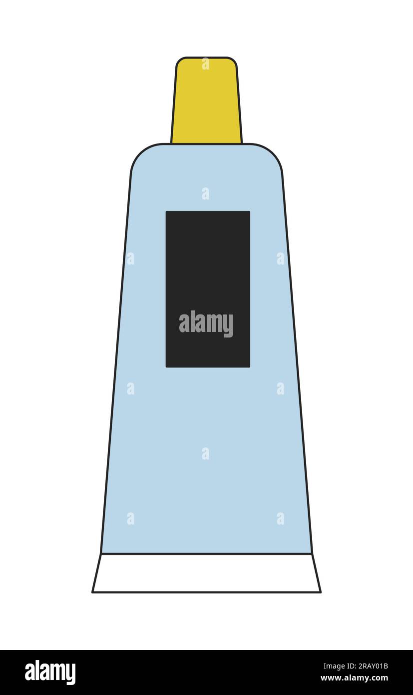 Tube of toothpaste flat line color isolated vector object Stock Vector ...