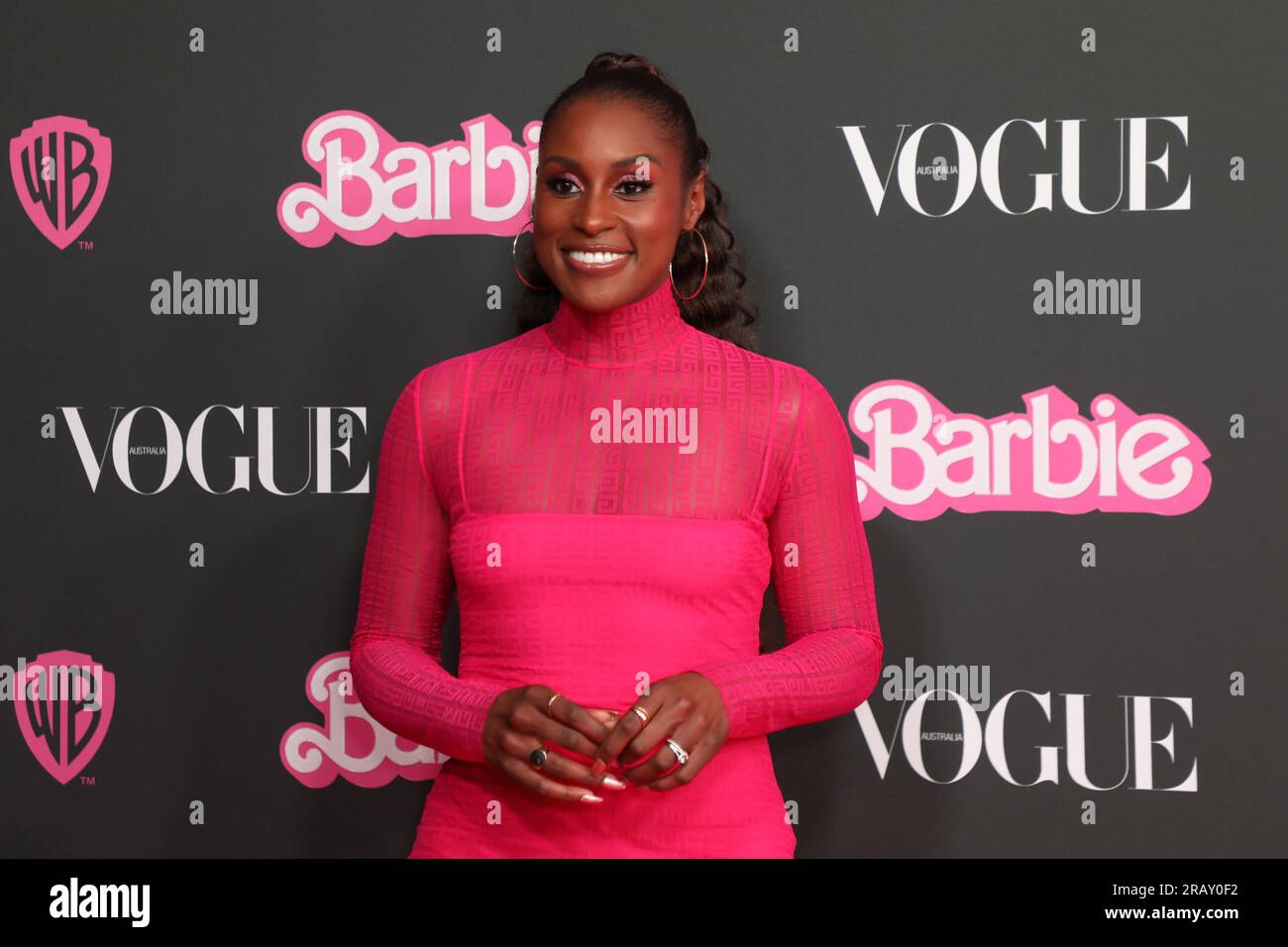 Sydney, Australia. 30th June 2023. Issa Rae arrives on the pink carpet ...
