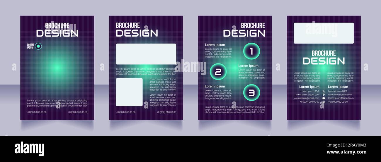 Technology-based wellbeing blank brochure design Stock Vector Image ...