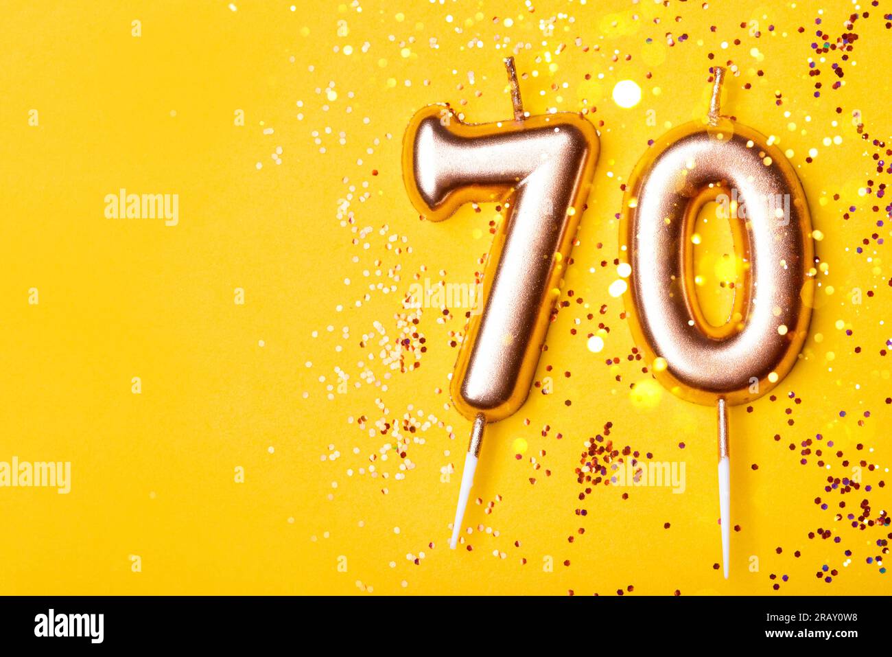 70 years celebration. Greeting banner Stock Photo - Alamy