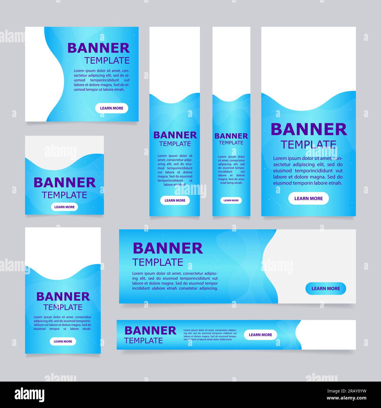 Commercial science, technology web banner design template Stock Vector ...