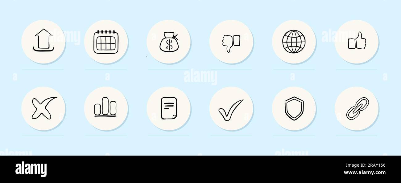 Internet activity line icon. Share, verification, schedule, calendar ...