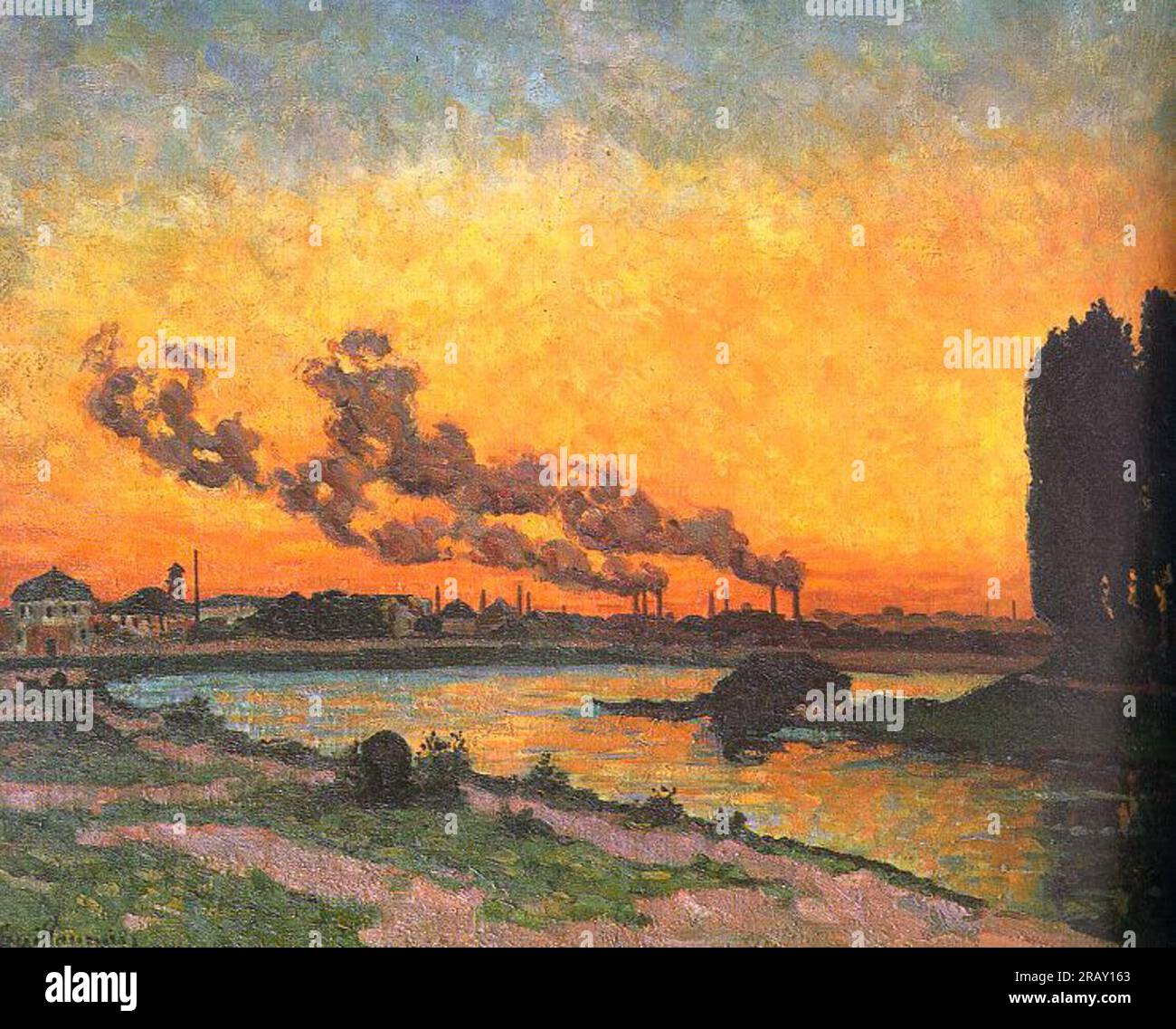 Sunset at Ivry 1873 by Armand Guillaumin Stock Photo - Alamy