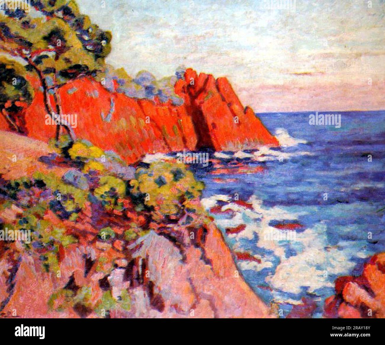 Rochers sur la Côte à Agay 1907 by Armand Guillaumin Stock Photo - Alamy