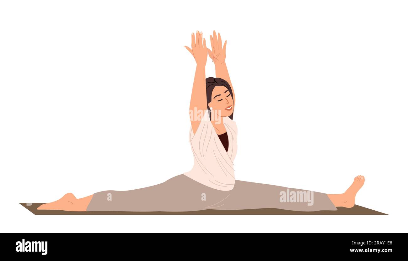 Yoga cartoon hi-res stock photography and images - Alamy