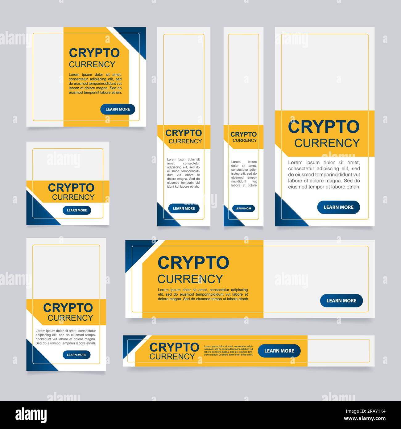 Innovation of cryptocurrency mining web banner design template Stock ...