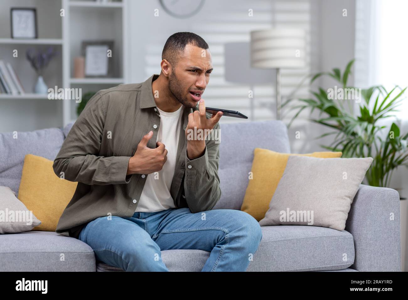 African american man shouting angrily hi-res stock photography and ...