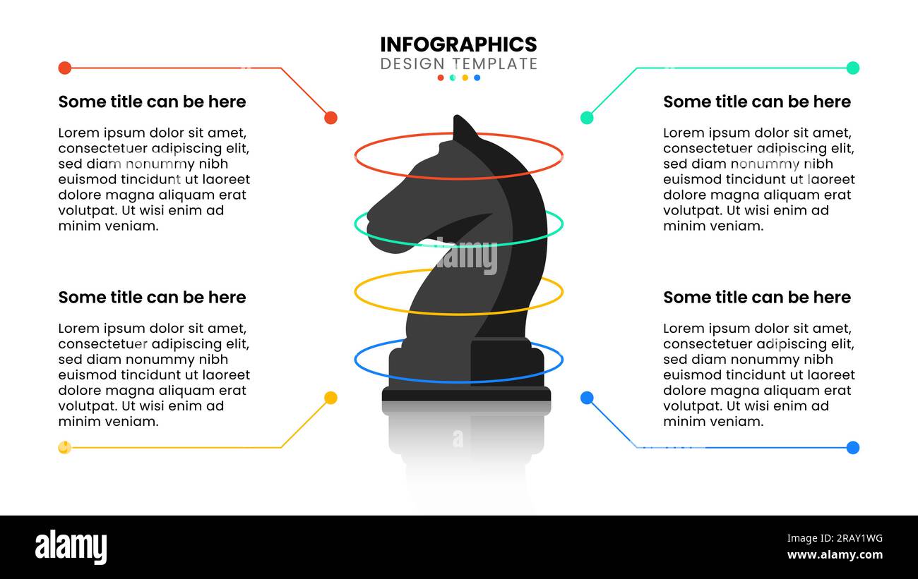 Infographic template with 4 options or steps. Strategy concept. Can be ...