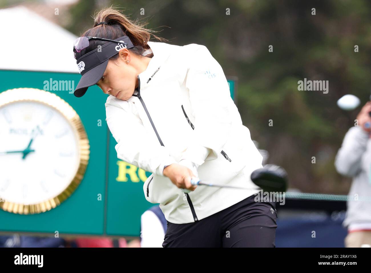 PEBBLE BEACH, CA - JULY 05: Danielle Kang hits her tee shot on the 10th ...