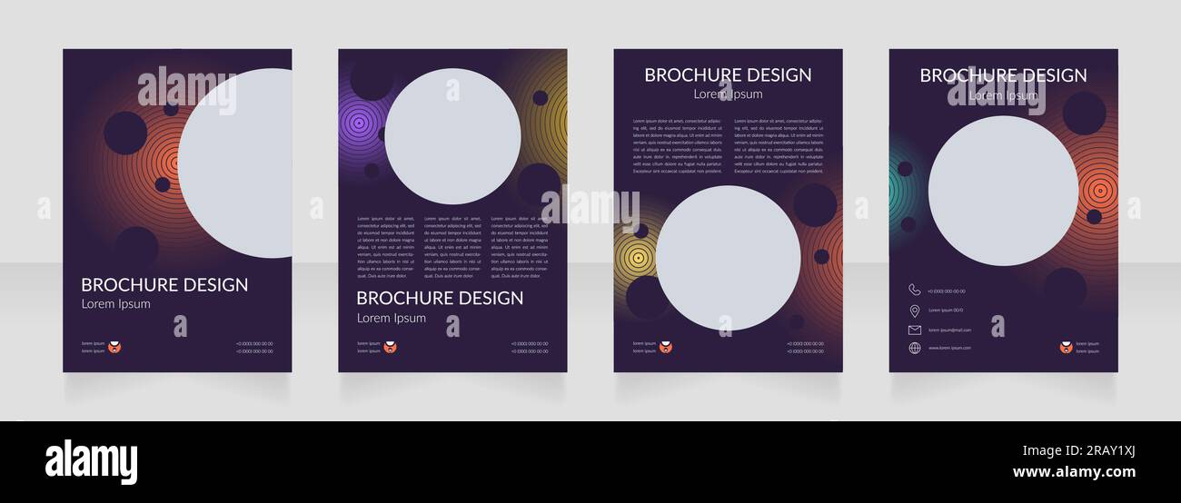 Deep space exploration science blank brochure design Stock Vector Image ...