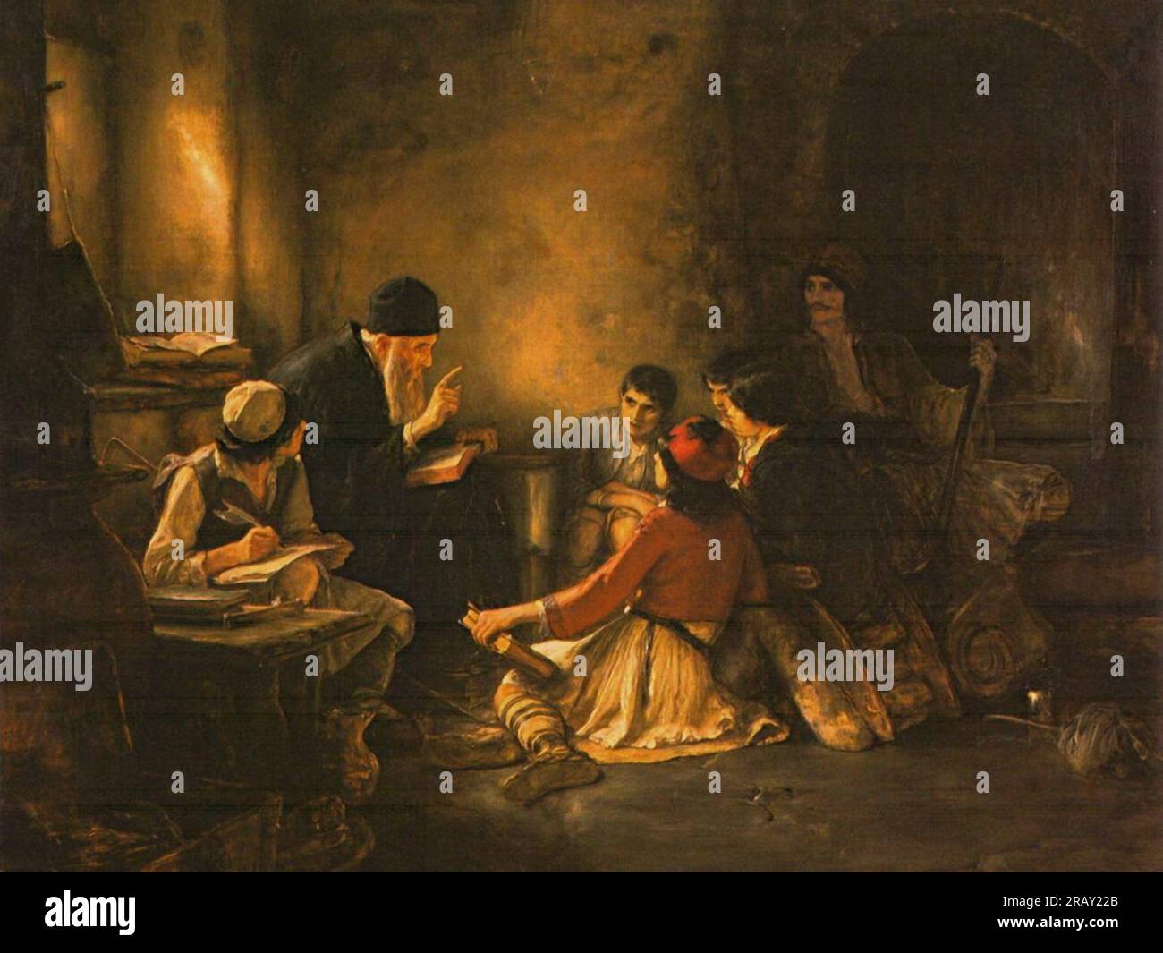 The Secret School 1886 by Nikolaos Gyzis Stock Photo - Alamy