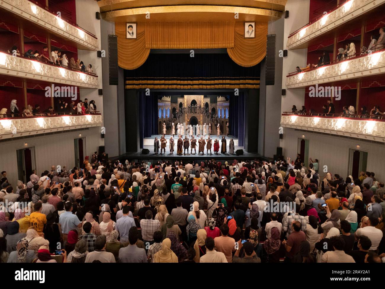 Tehran, Iran. 30th June, 2023. Iranian audiences cheer actors and ...