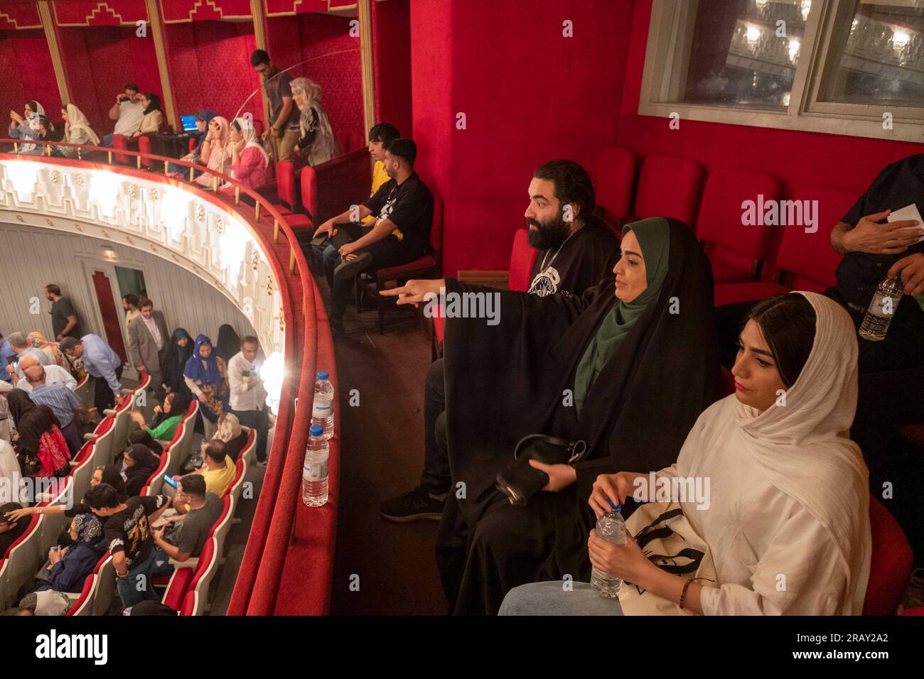 Tehran, Iran. 30th June, 2023. Audiences sit at the Vahdat (Unity) Hall ...