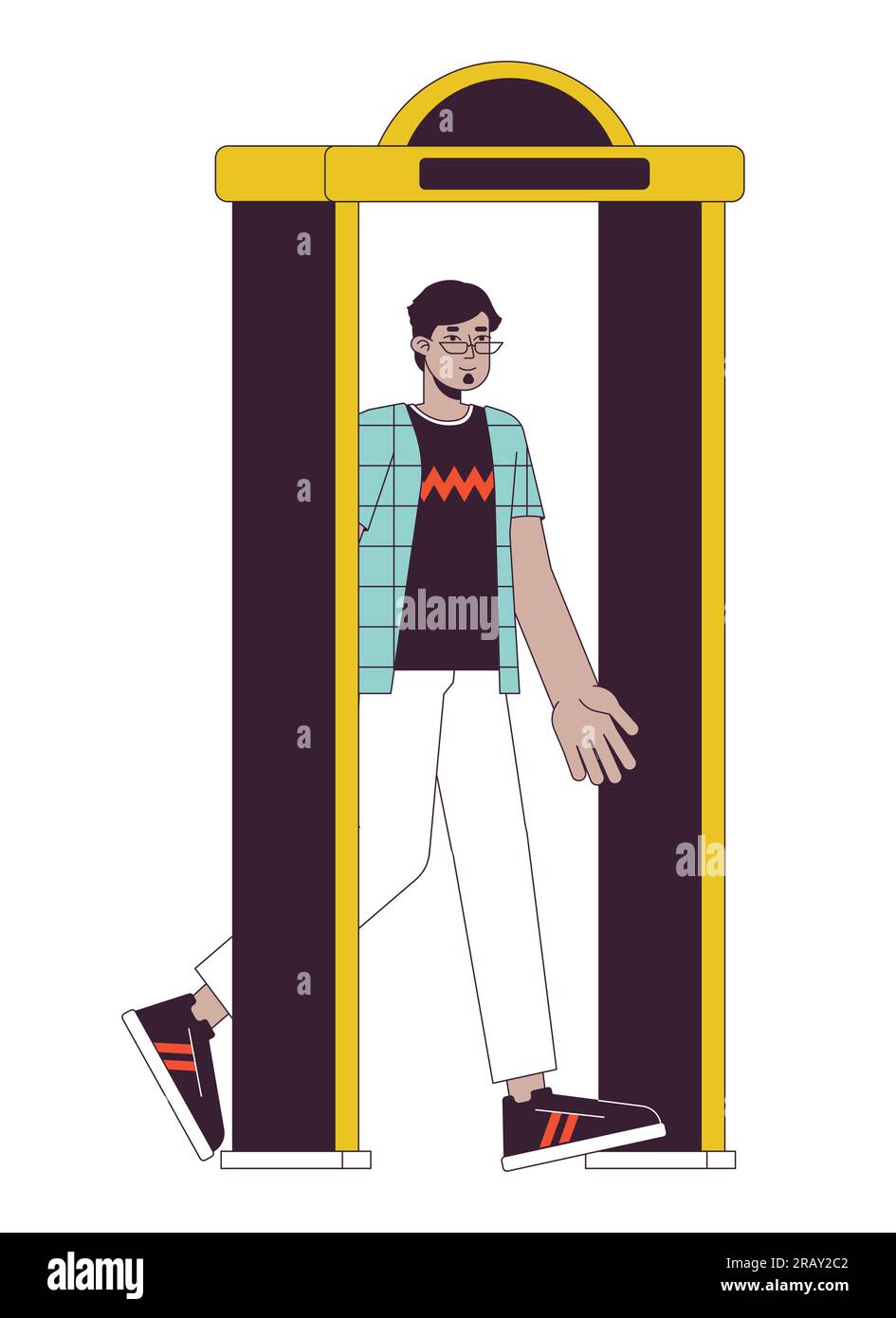 Flight security conceptual illustration Stock Vector Images - Alamy