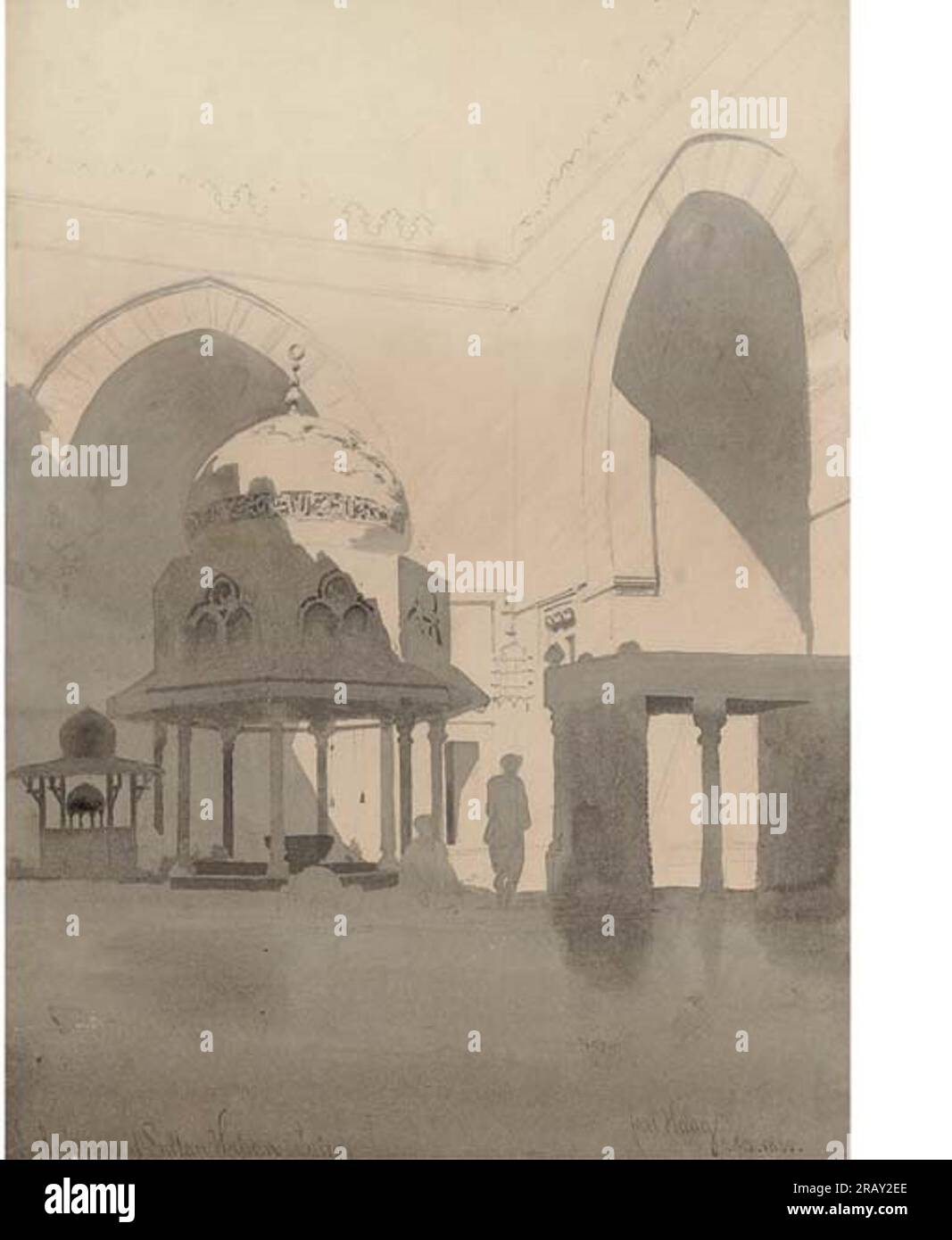 In the mosque of Sultan Hassan, Cairo 1860 by Carl Haag Stock Photo - Alamy