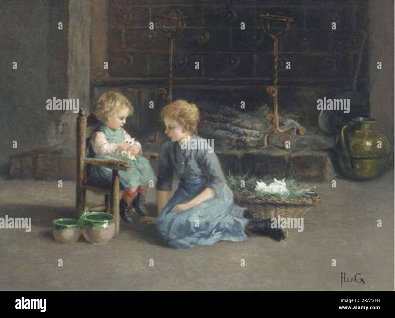 The new arrival by Carl Haag Stock Photo - Alamy