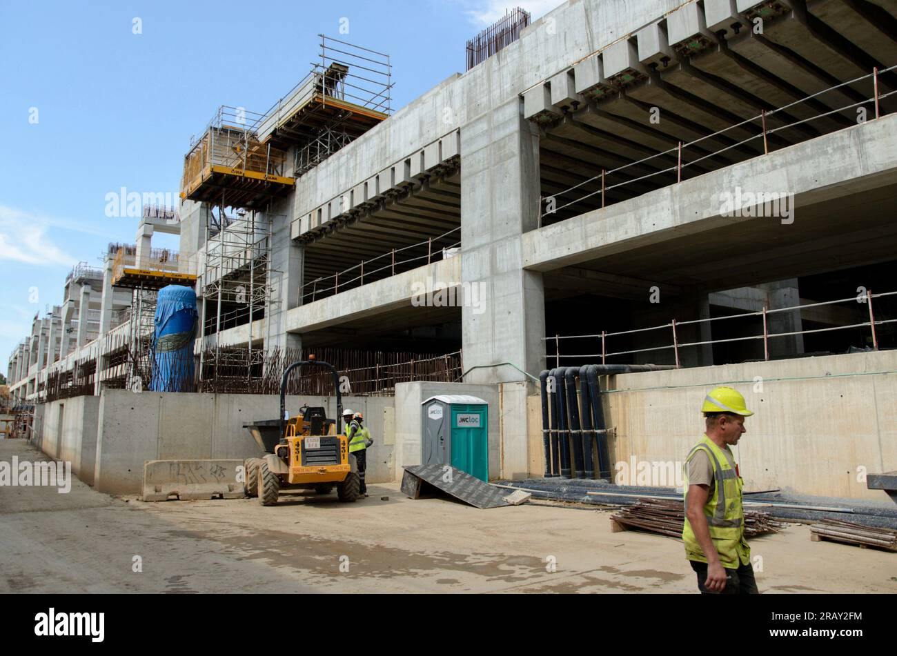 visit the Sagrera station construction site on July 6, 2023, in ...
