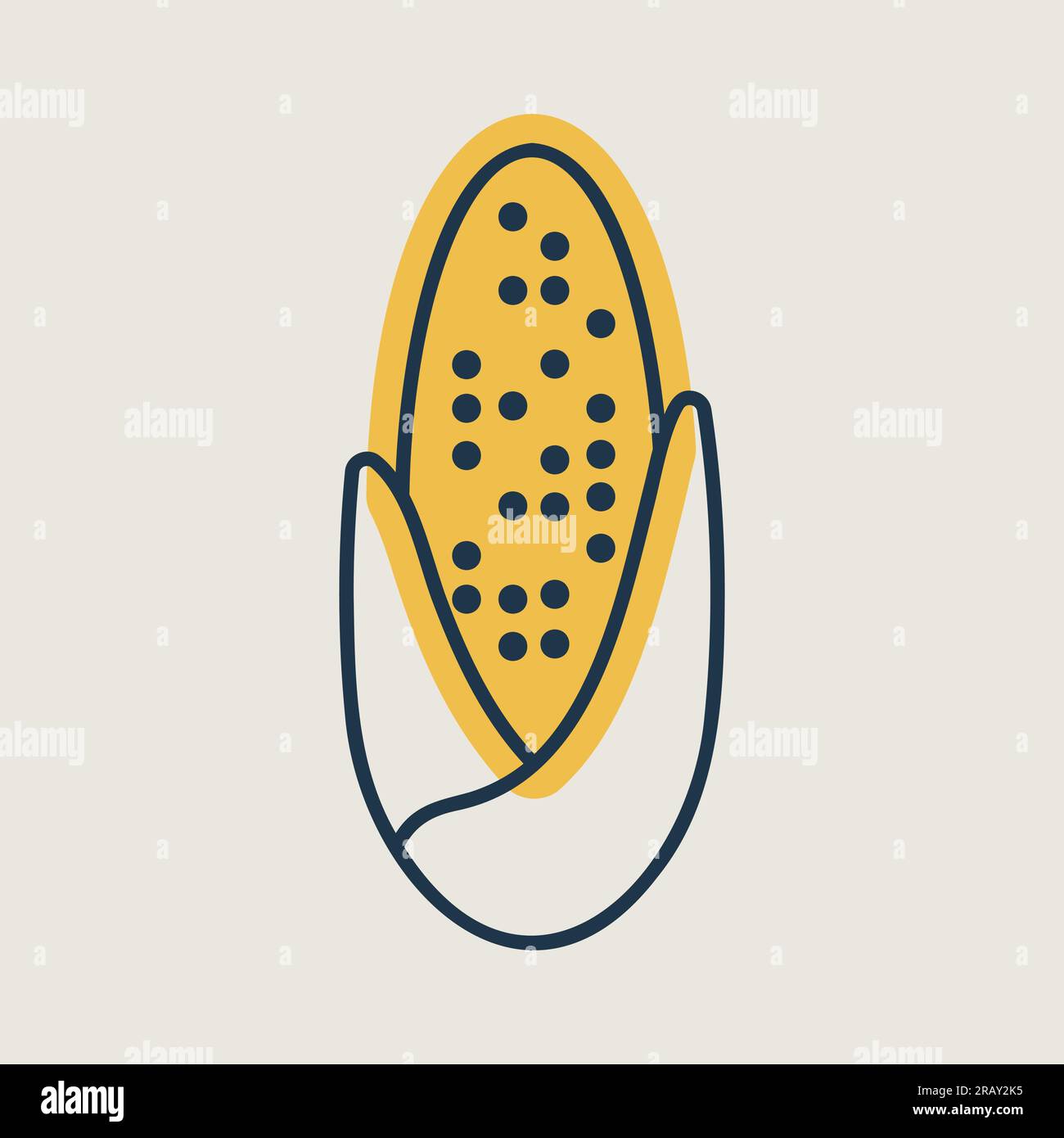 Corncob flat isolated icon. Agriculture sign. Graph symbol for your web ...