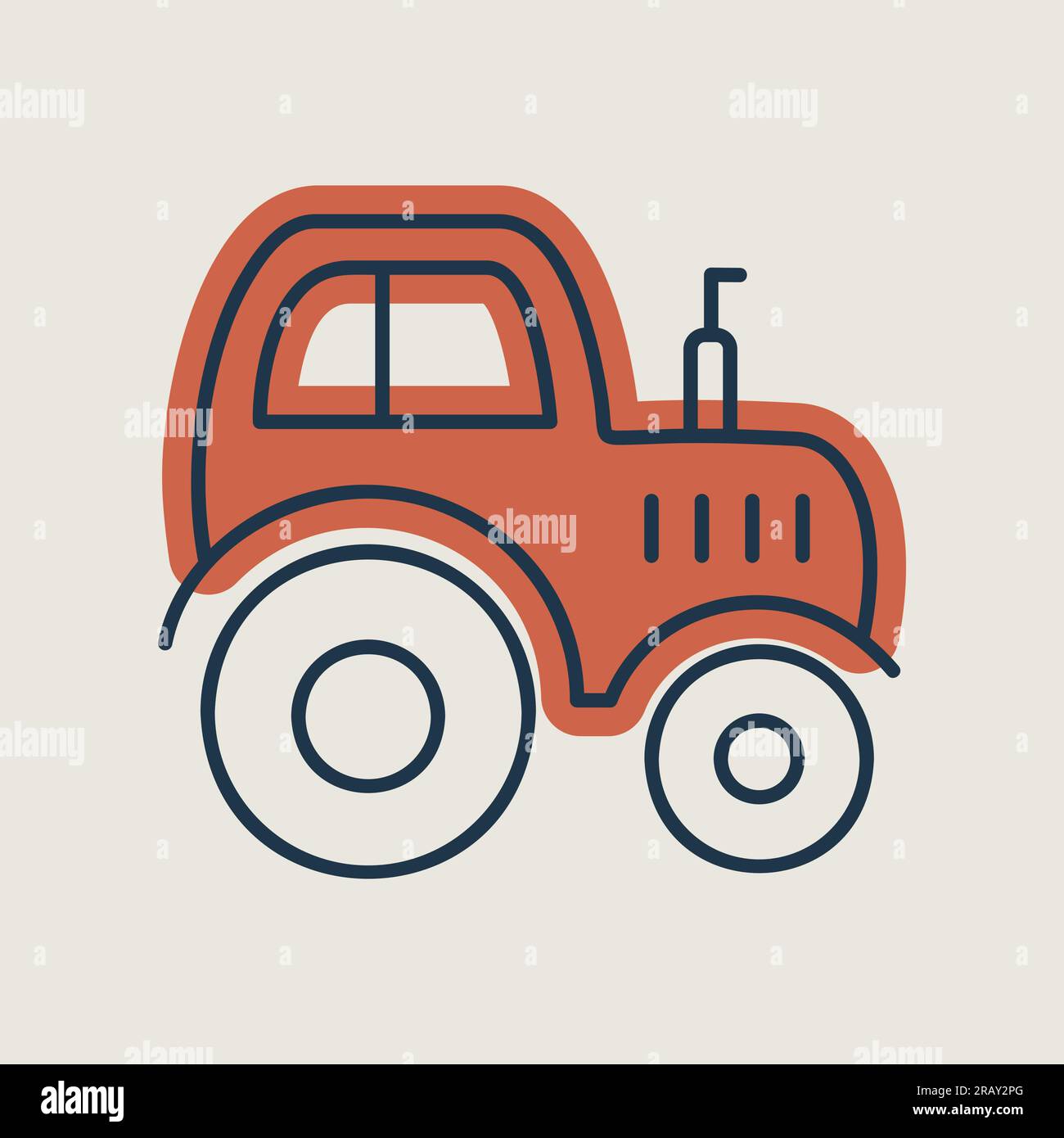 Tractor isolated icon. Farmer machine. Agriculture sign. Graph symbol ...