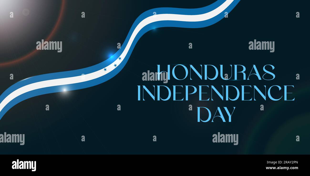 Honduras independence day with waving flag Honduras Independence poster ...
