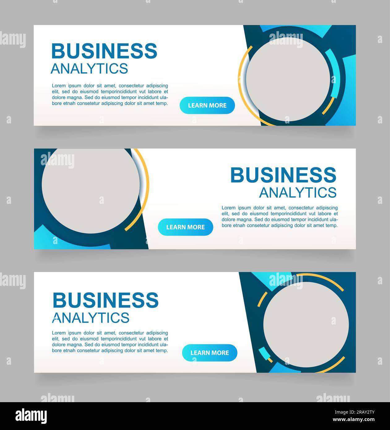 Innovation in business analytics web banner design template Stock ...