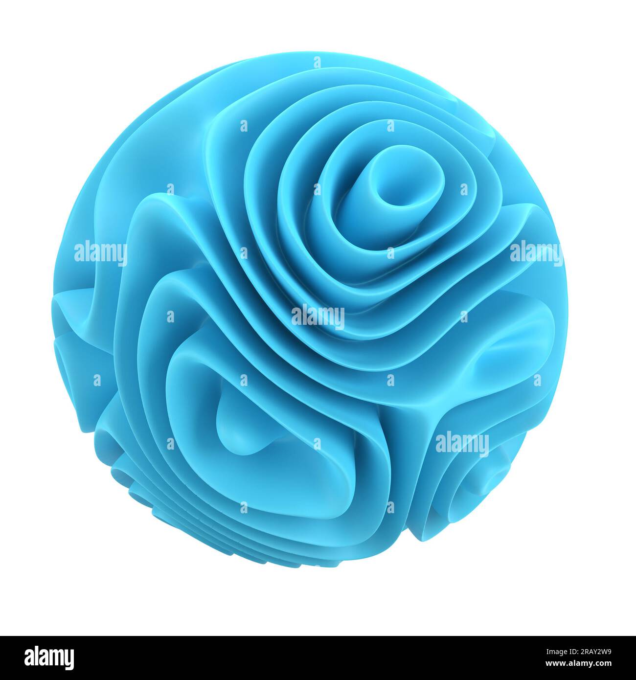 3d shape Abstract liquid with spherical blue element shape. realistic ...