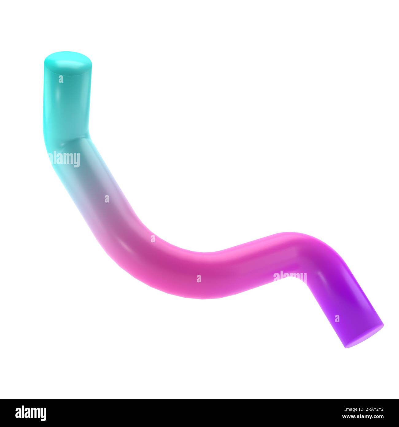 3d render shape abstract pipe metal geometric. Realistic glossy ...