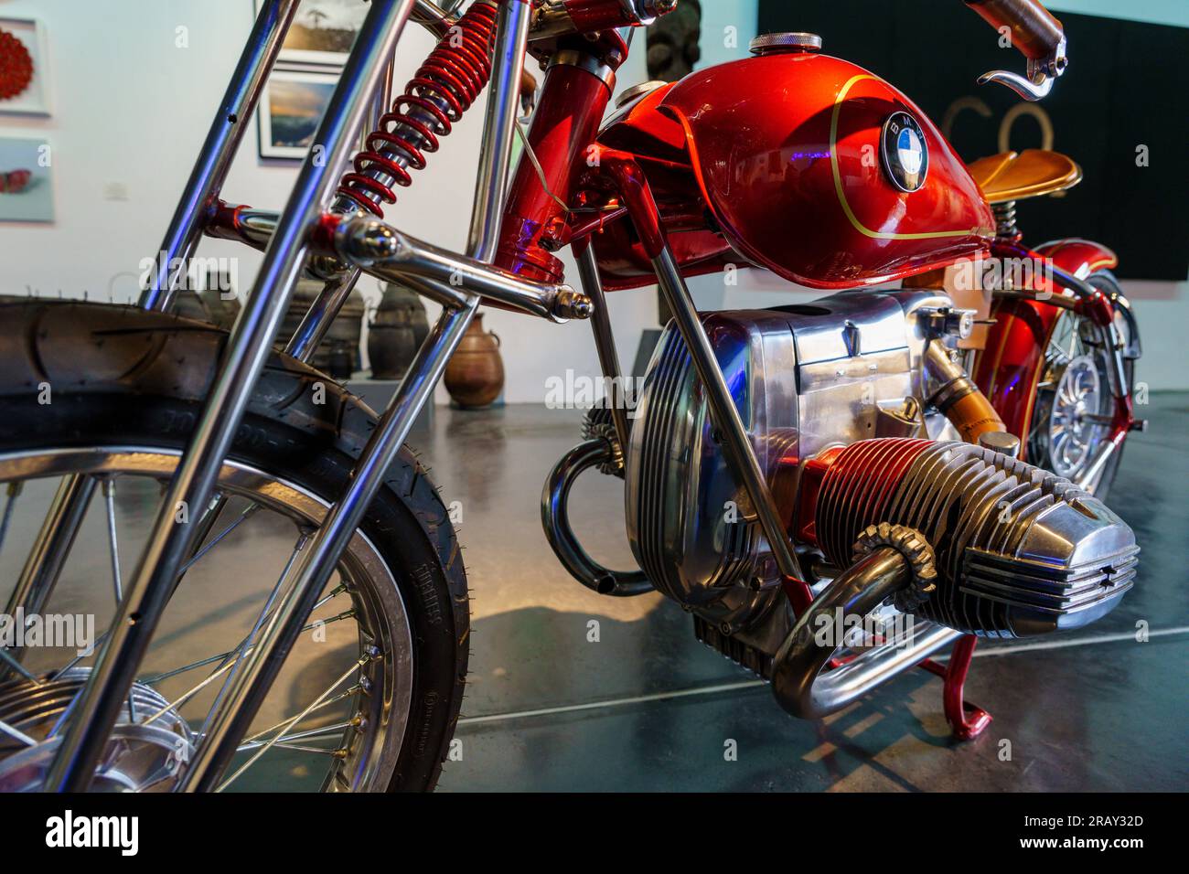 modified motorcycle BMW r60, no title, Abdessamad Jallal, Sa Bassa Blanca Museum (msbb) Yannick ...