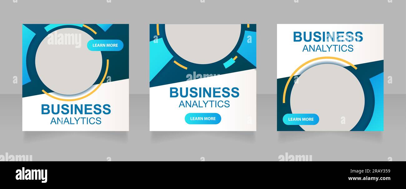 Business analytics technology web banner design template Stock Vector ...