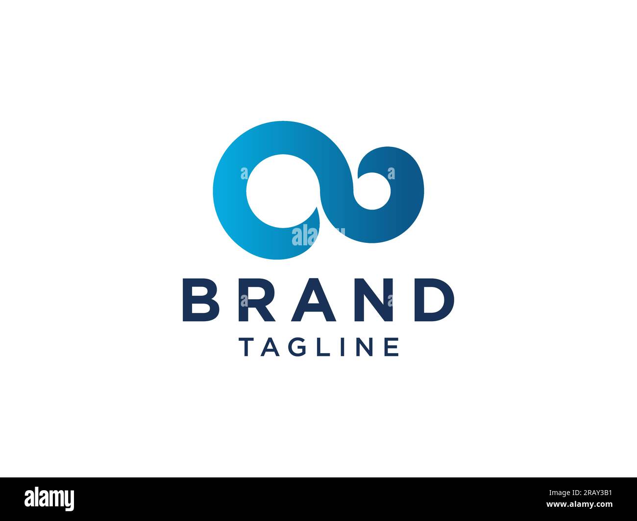 Infinity Logo. Blue with Circular Line Combination isolated on White ...