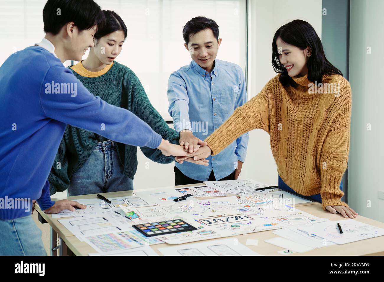 Ux Developers And Ui Designers Use Augmented Reality To Brainstorm On Mobile App And Web Site