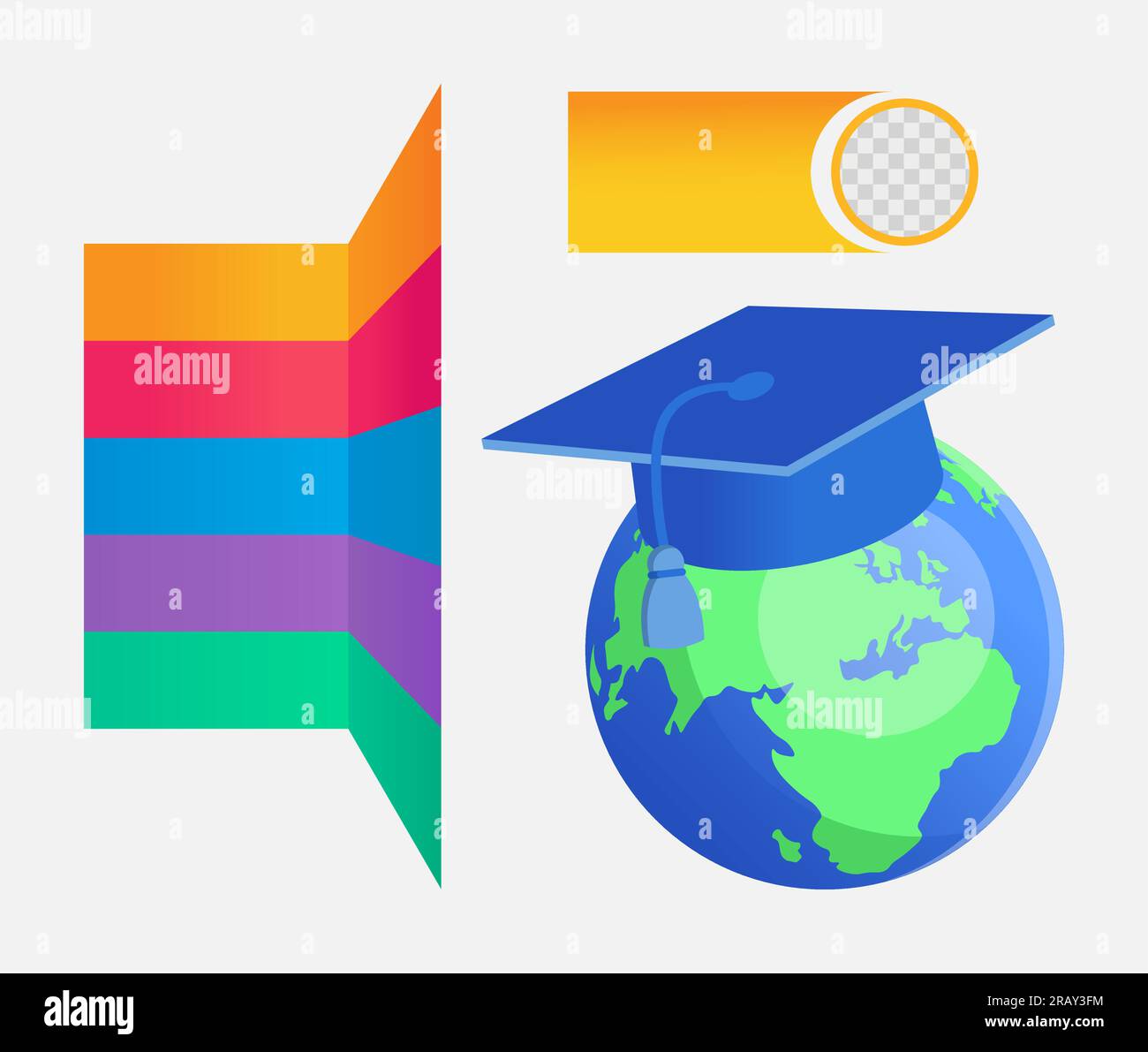 Student exchange program infographic chart design element set Stock ...