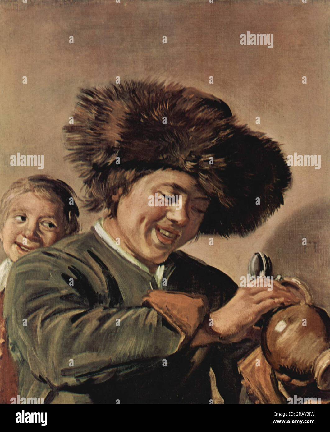Two laughing boys with a beer mug 1627 by Frans Hals Stock Photo - Alamy