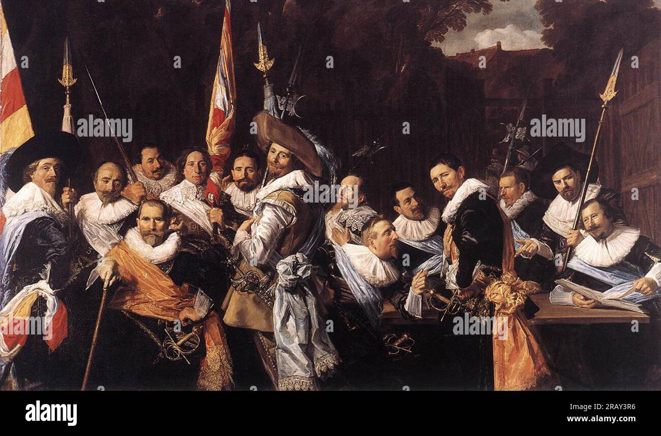 The Officers of the St Adrian Militia Company 1633 by Frans Hals Stock ...