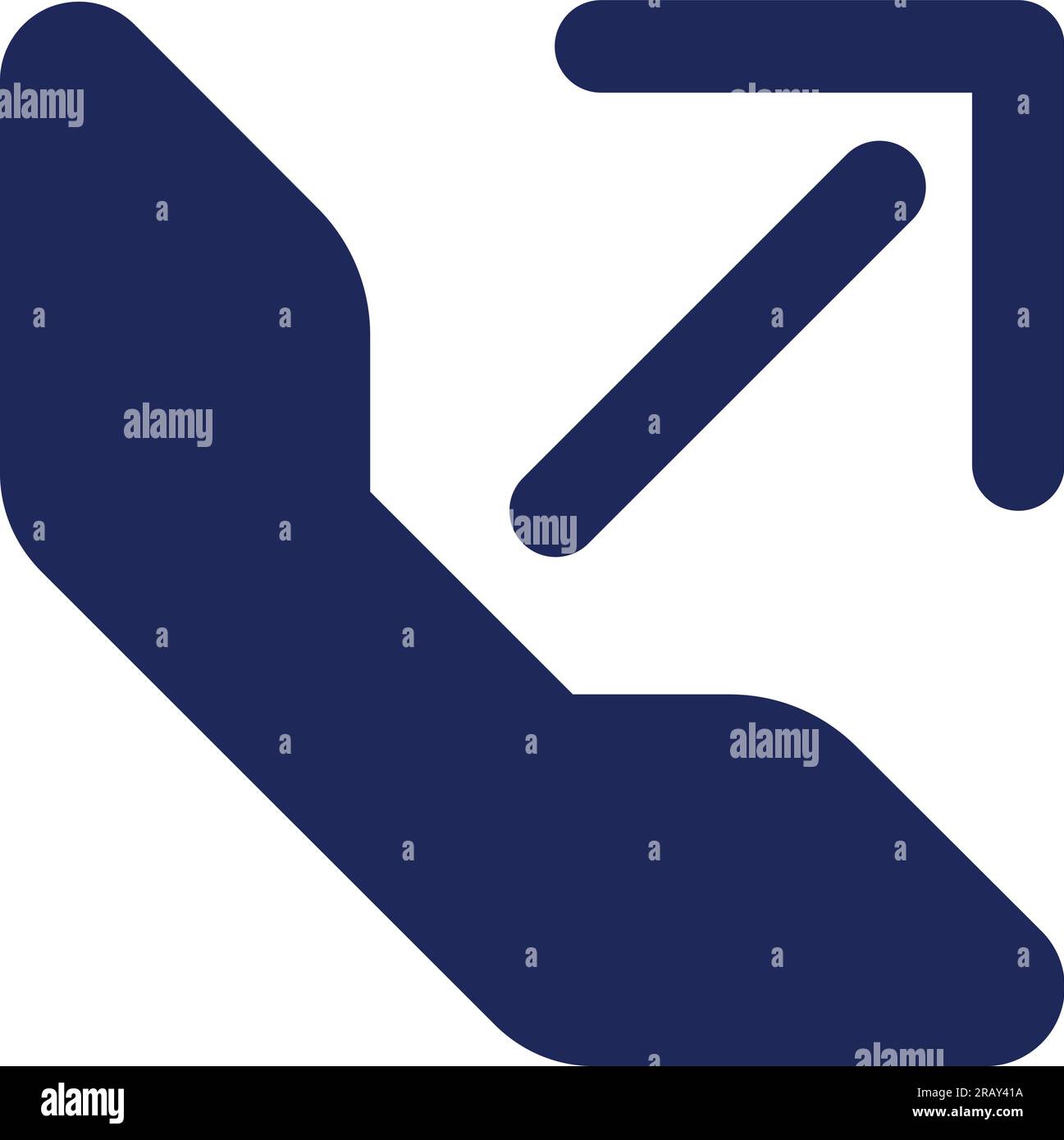 Outgoing call flat white Stock Vector Images - Alamy