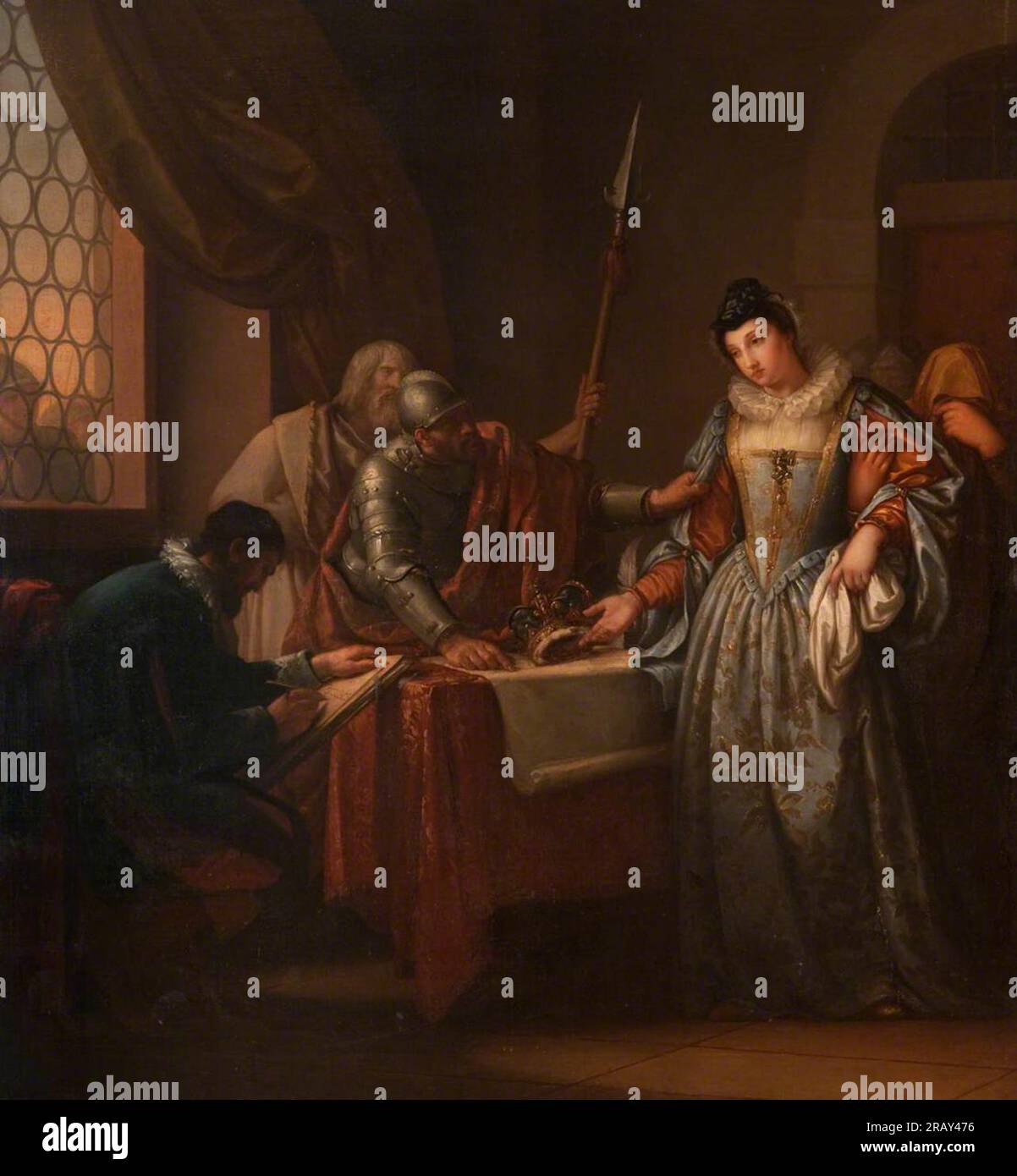 The Abdication of Mary, Queen of Scots by Gavin Hamilton Stock Photo ...