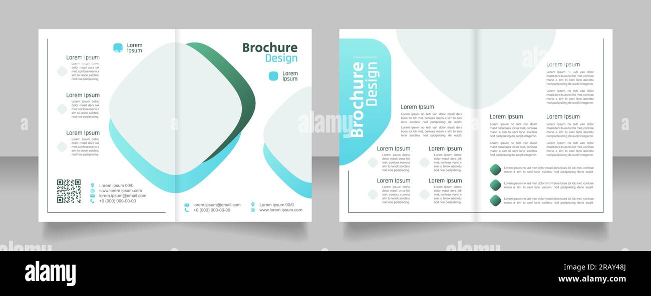Clear water bifold brochure template design Stock Vector Image & Art ...