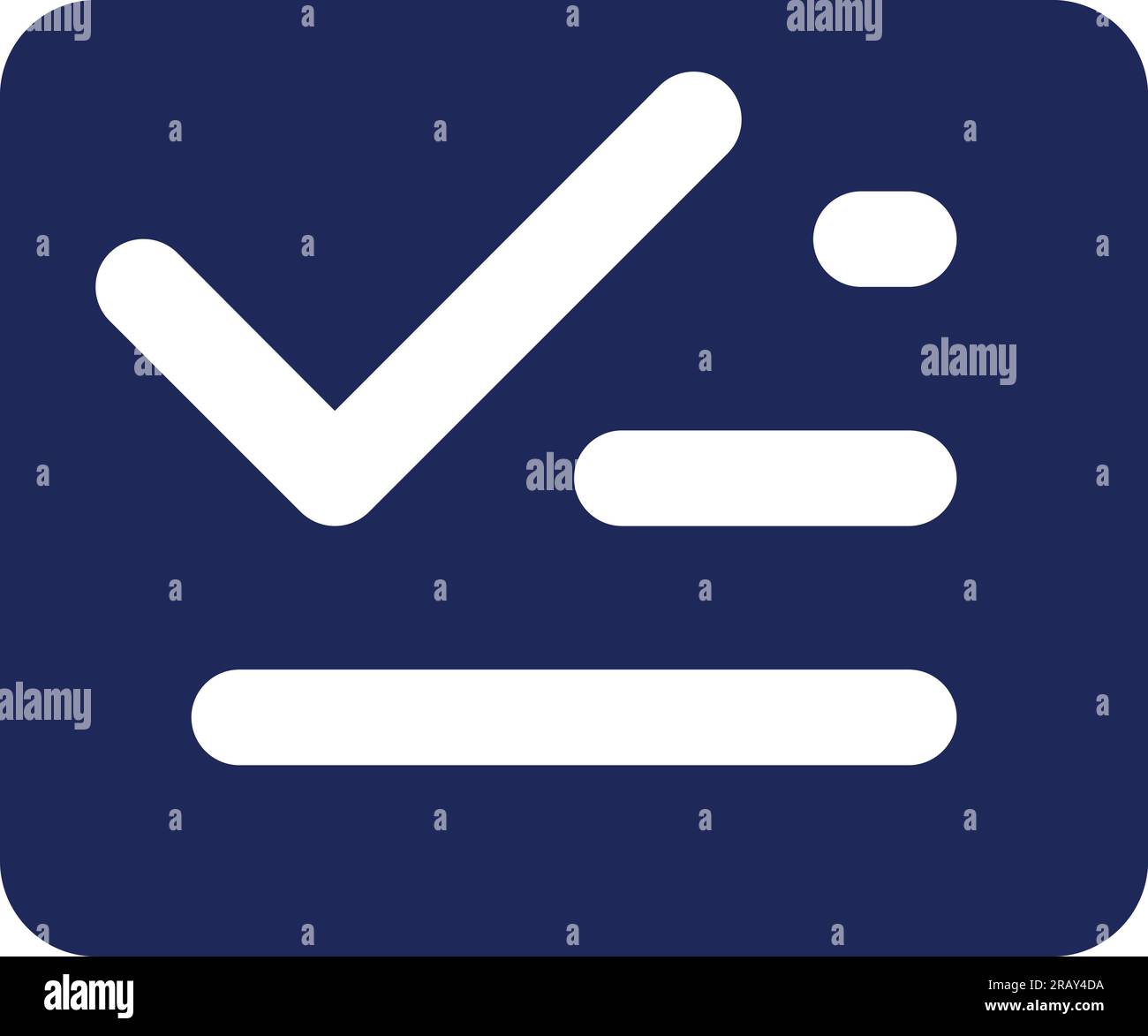 List and checkmark black glyph ui icon Stock Vector Image & Art - Alamy