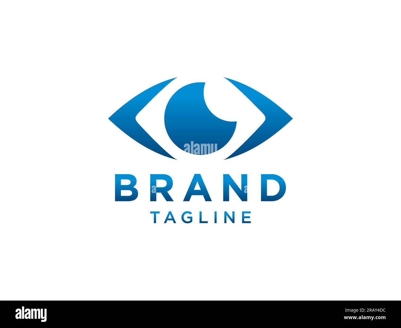 Abstract Eye Logo. Blue Eye in Arrow Style included Eyeball inside ...