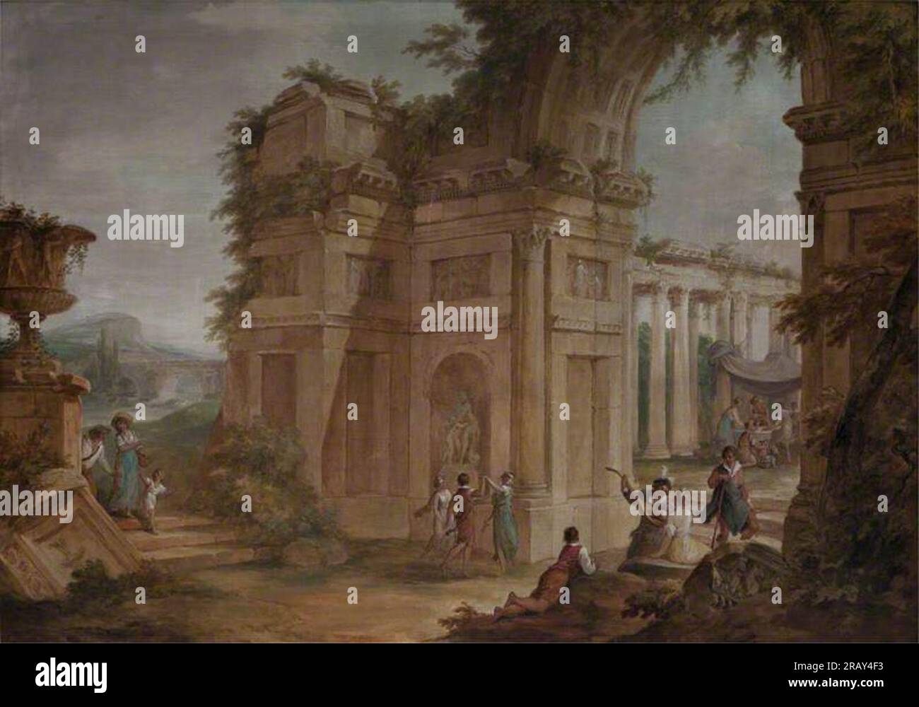 Capriccio of classical ruins hi-res stock photography and images - Alamy