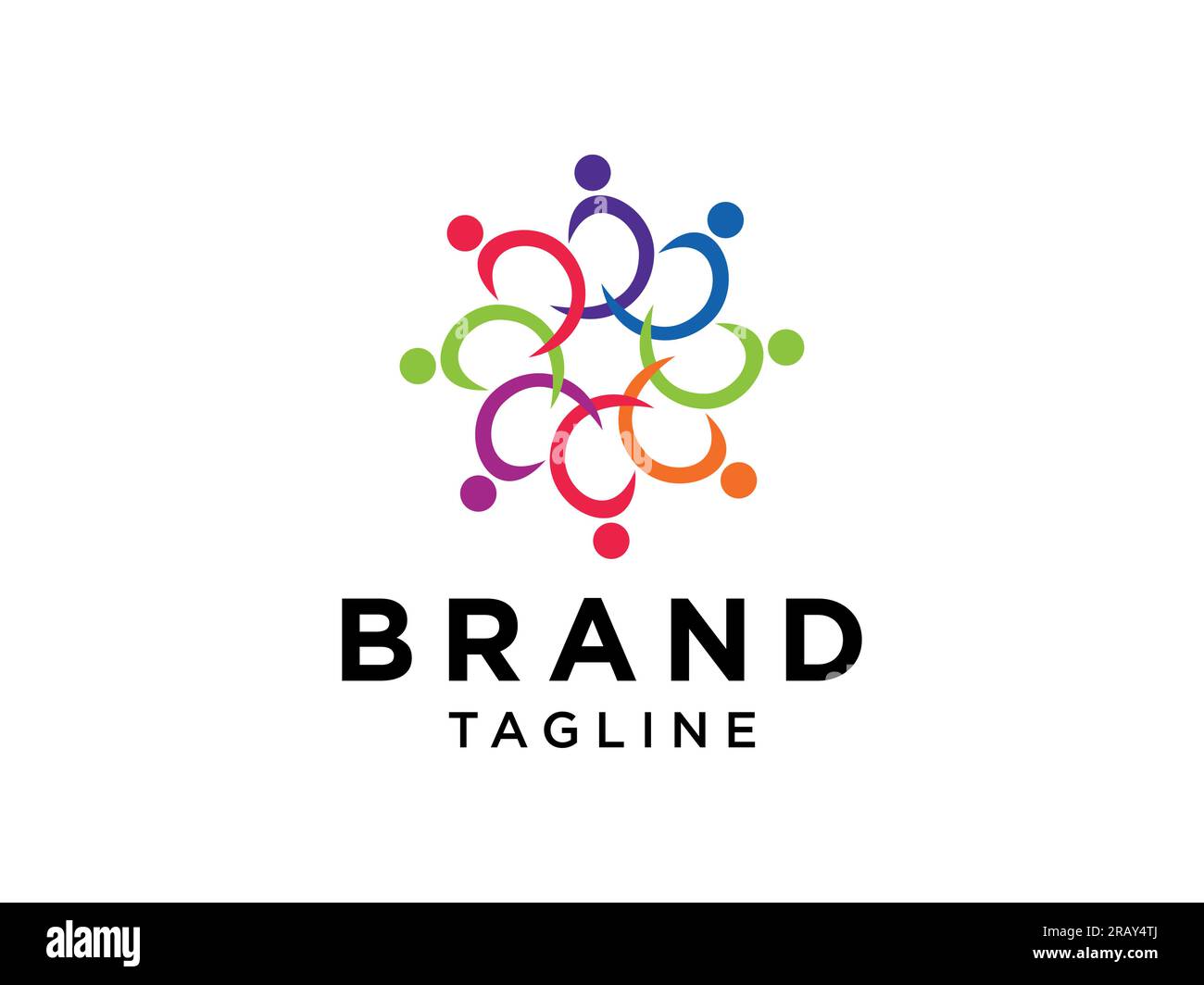 Abstract People Logo. Colorful Human Symbol isolated one white ...