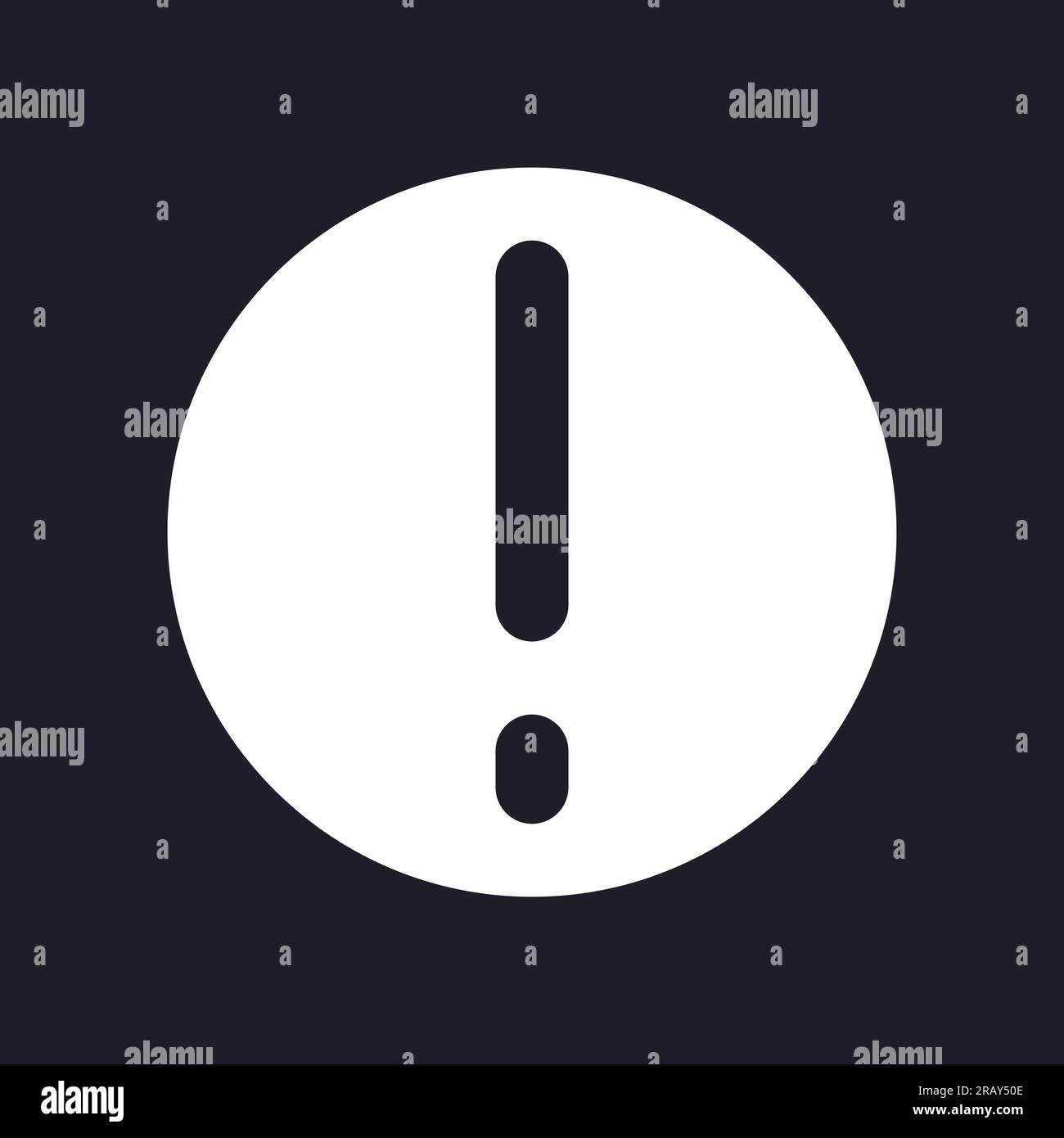 Warning dark mode glyph ui icon Stock Vector Image & Art - Alamy