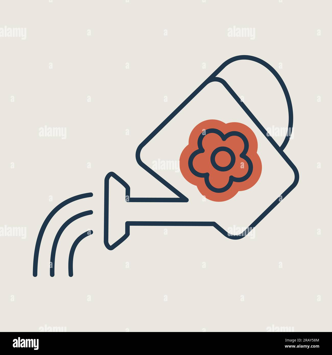 Watering can vector icon. Irrigation symbol. Graph symbol for ...